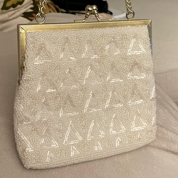 Walborg | Bags | Vintage 96s Walborg Cream And Gold Fully Beaded ...
